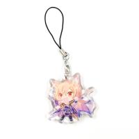 China Clear Double-Sided Keychain Epoxy Resin Glitter Acrylic Anime Custom Charm Keychain for sale