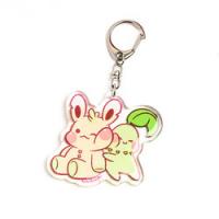 China New Design Hot Sell Custom High Quality Anime Transparent Epoxy Resin No Glitter Acrylic Keychains for sale