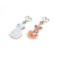 China Hot Selling Custom Acrylic Glitter Resin Epoxy Anime Cartoon Charms Keychains for sale