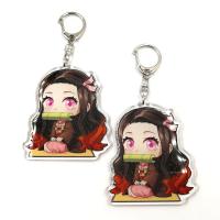 China Clear Customized Double-Sided Glitter Eco-friendly Plastic Cute Anime Acrylic Key Chains for sale