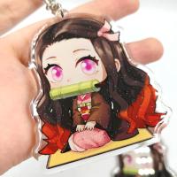 China Clear Customized Double-Sided Glitter Eco-friendly Plastic Cute Anime Acrylic Key Chains for sale