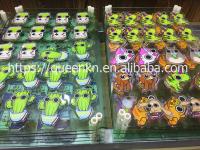 China Cheap High Quality Custom Clear Epoxy Resin Printed Acrylic Charm Keychain Ring with glitter for sale