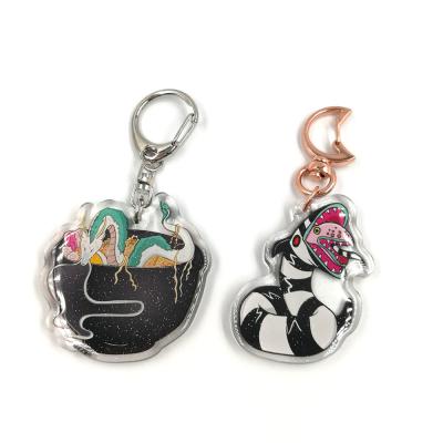 China Make your own design custom printed acrylic keychain/ custom printed acrylic charms for sale