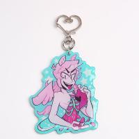 China Anime Printed Acrylic Glitter Epoxy Charms Double Sided Non Toxic for sale