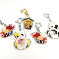 China Transparent Anime Acrylic Charms Holographic Design With Digital Printing for sale