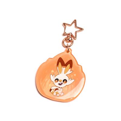 China Non Clear Anime Acrylic Charms Plastic Shaker Logo Customized for sale