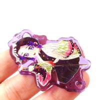 China Non Clear Anime Acrylic Charms Plastic Shaker Logo Customized for sale
