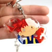 China Custom Clear Printed Double Glitter Epoxy Resin Acrylic Charms Keychain for Gift with Star Clasp for sale