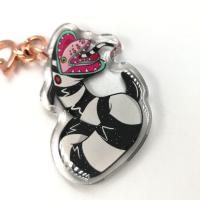 China Custom  high quality cartoon acrylic printed clear epoxy acrylic keychain charms as halloween gifts for sale