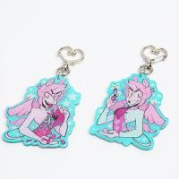 China Custom acrylic charm printing one-sided transparent epoxy resin for sale