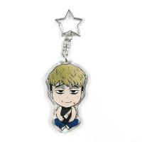 China Custom laser cut logo clear printed epoxy acrylic charm keychain anime for comics fans gifts for sale