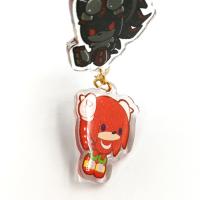 China Custom high quality small acrylic epoxy glitter charm plastic linked anime keychain for game fans souvenir for sale