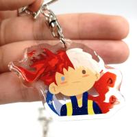 China Epoxy Glitter Anime Acrylic Keychain Charm Innovative Design For Souvenir Gift for sale