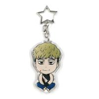 China Custom high quality translucent printed anime charm acrylic plastic epoxy keychain with resin glitter for sale