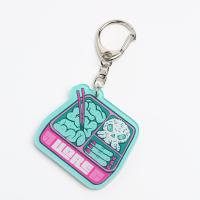 China Custom high quality opaque acrylic double epoxy keychain charm with silver glitters for sale