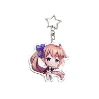 China Custom high quality cute single glitter epoxy plastic acrylic keychain resin charm for phone pendant for sale