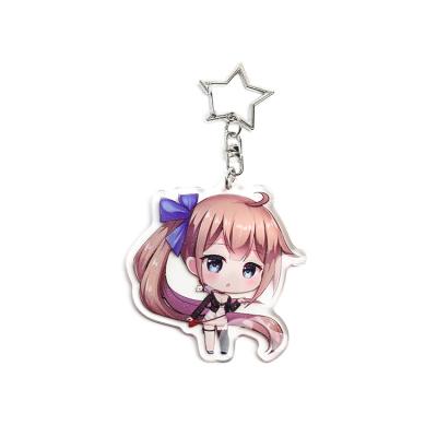 China Custom high quality cute single glitter epoxy plastic acrylic keychain resin charm for phone pendant for sale