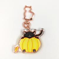 China Custom halloween design double epoxy coated charm acrylic glitter cartoon charm for kids festive gifts for sale