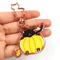 China Custom halloween design double epoxy coated charm acrylic glitter cartoon charm for kids festive gifts for sale
