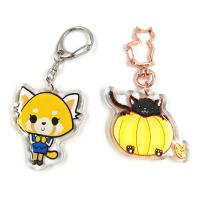 China Custom halloween design double epoxy coated charm acrylic glitter cartoon charm for kids festive gifts for sale
