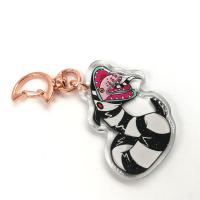 China Custom promotional transparent epoxy shiny acrylic charm resin glitter keychain for advertising gifts for sale