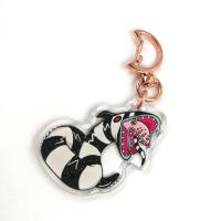 China Custom promotional transparent epoxy shiny acrylic charm resin glitter keychain for advertising gifts for sale