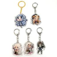 China Custom manufacture made cartoon acrylic transparent epoxy charm resin keychain with laser glitters for sale