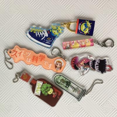 China Customized Acrylic keychain/pendent with Anime figure/star/Cartoon figure/Company Logo Printed for sale