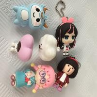 China OEM ODM Soft PVC 3D Cartoon Character Charms Sparkle Printing Ornament Gifts for sale