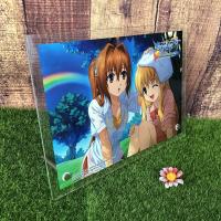 China OEM Logo Cartoon Character Ornaments Freestanding Acrylic Picture Stand for sale