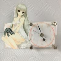 China Offset Printing Anime Alarm Clock , Acrylic Table Clock For Living Room for sale