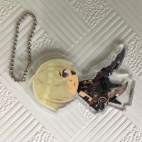 China Custom design printed double sided epoxy acrylic keychain small mini resin charms for phone pendant for sale