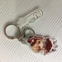 China Custom design printed double sided epoxy acrylic keychain small mini resin charms for phone pendant for sale