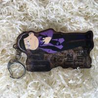 China Plastic Acrylic Custom Holographic Keychain 4 Color Printed for sale