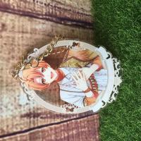 China OEM ODM Anime Acrylic Keychain Die Cut With Glitter Hologram for sale