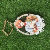 China OEM ODM Anime Acrylic Keychain Die Cut With Glitter Hologram for sale