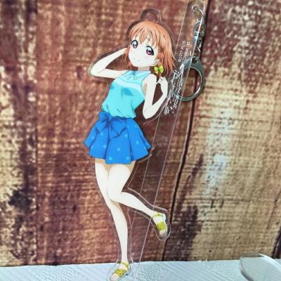 China Clear Acrylic Keychain Custom with Epoxy Glitter Anime Acrylic Charms Keychain;Cartoon Character Acrylic Keychain for sale