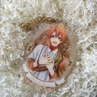 China single side or Double Side Print Custom Clear Epoxy Resin with Glitter Anime character Acrylic Charms Keychain for sale