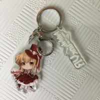 China Hologram Anime Acrylic Charms Multiple Colors Custom Keychain Charms for sale