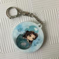 China Hologram Anime Acrylic Charms Multiple Colors Custom Keychain Charms for sale