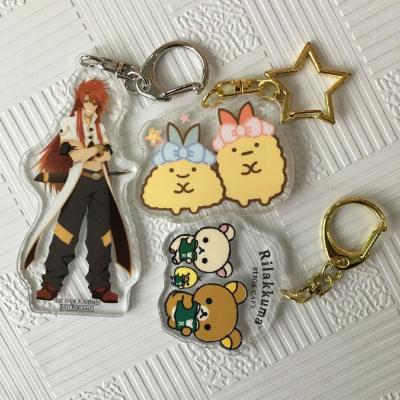 China Double Sided Anime Acrylic Charms Holographic Cartoon Figure Shaking Moving for sale