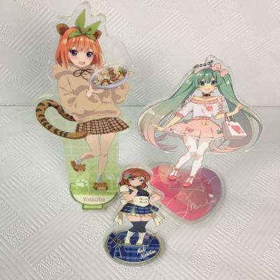 China Custom Acrylic Standee Display Stand Cartoon Figure Acrylic Standee; CNC cut Acrylic stand with offset printing for sale