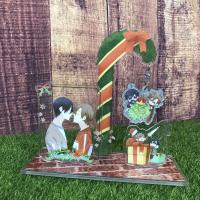 China hot sale offset Print Acrylic Display Stand , Customized CNC cutting acrylic Standee with logo/cartoon character printed for sale