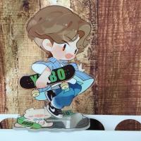 China Anime figure offset Printing Acrylic stand; Customized CNC cutting acrylic Standee with logo/cartoon character printed for sale