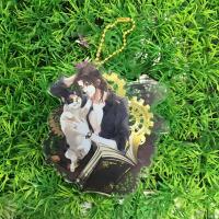 China Color Fadeless Custom Laser Cut Acrylic Keychains With Anime Figure for sale