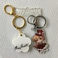 China Harmless OEM Engraved Acrylic Keychain , Anime Cute Cartoon Keychain for sale