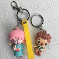 China Fadeless Custom Pvc Figure Key Chain Doll Exquisite Workmanship for sale