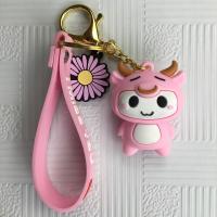 China Creative Holographic PVC Anime Figures Cartoon Key Chain Charms for sale
