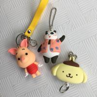 China OEM Logo Anime Soft Pvc Car Key Charm , Cute Keychain Holder Embossing Printing for sale