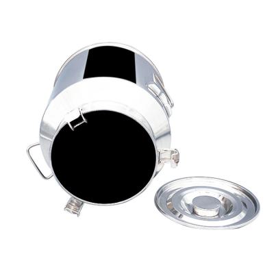 China 15L Fermentation SS 304 Honey Aluminium Mirror Polished Stainless Steel Milk Pail for sale